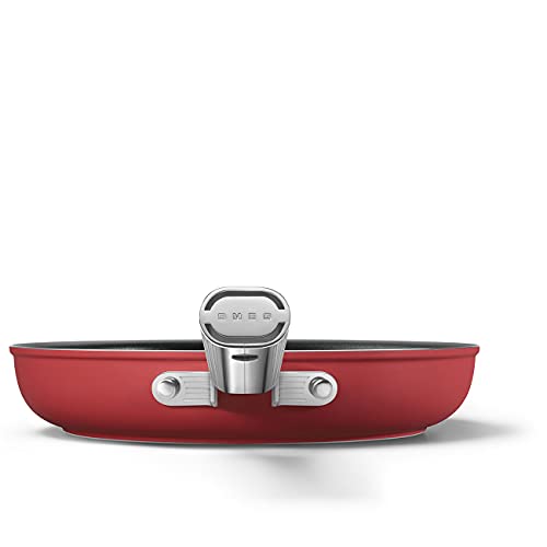 Smeg 2 PC Non Stick Cookware Set Red 9.5" Fry Pan 11" Fry Pan
