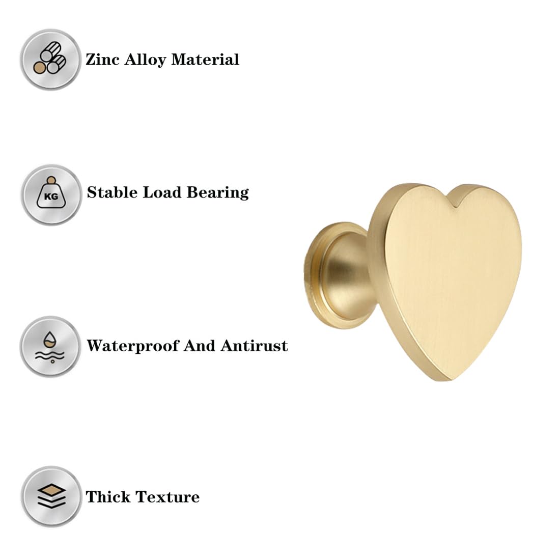 RR-RUOSHUI Heart Shaped Coat Hook, Decorative Wall Hook, Single Prong Robe Hook for Clothes Bags Hats Simple Fashion Style Decoration Home Bathroom Wall Mounted Hangger Hooks 4 Pieces