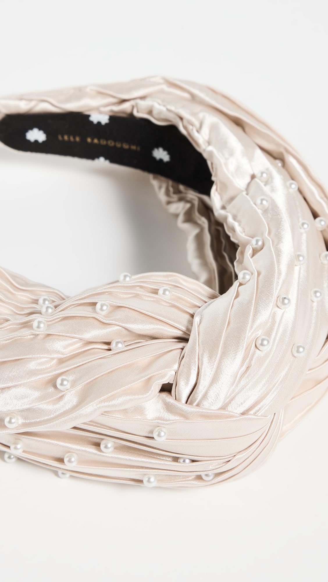 Lele Sadoughi Women's Pearl Embellished Gretta Headband, Bisque, Tan, One Size