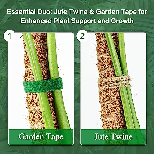 Pechaut 47 Inch Moss Pole for Climbing Plants Monstera, 1 Pack Bendable & Durable Plant Poles for Indoor Plants, Suitable Gift for Plant Lovers
