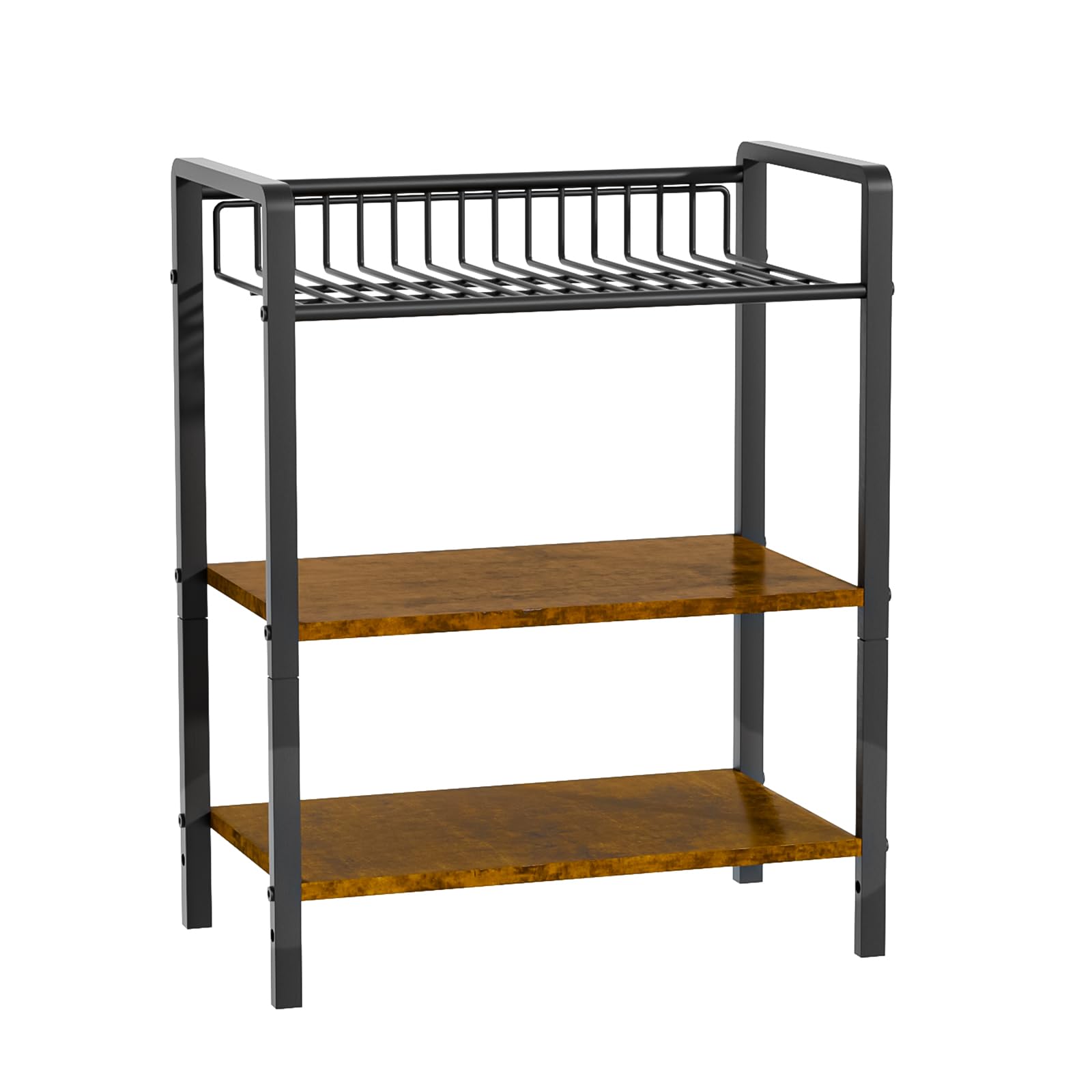 NIROZA Kitchen Counter Shelf, 3-Tier Bathroom Counter Shelf, Spice Rack Countertop Organizer, Coffee Bar Counter Top Organizer for Cupboard, Study Room, Restroom, Office