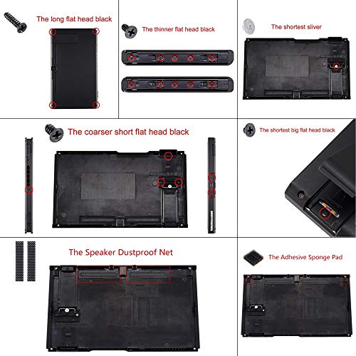 eXtremeRate DIY Replacement Shell Buttons for Nintendo Switch, Soft Touch Back Plate for Switch Console, Custom Housing Case with Full Set Buttons for Joycon Handheld Controller - Wood Grain