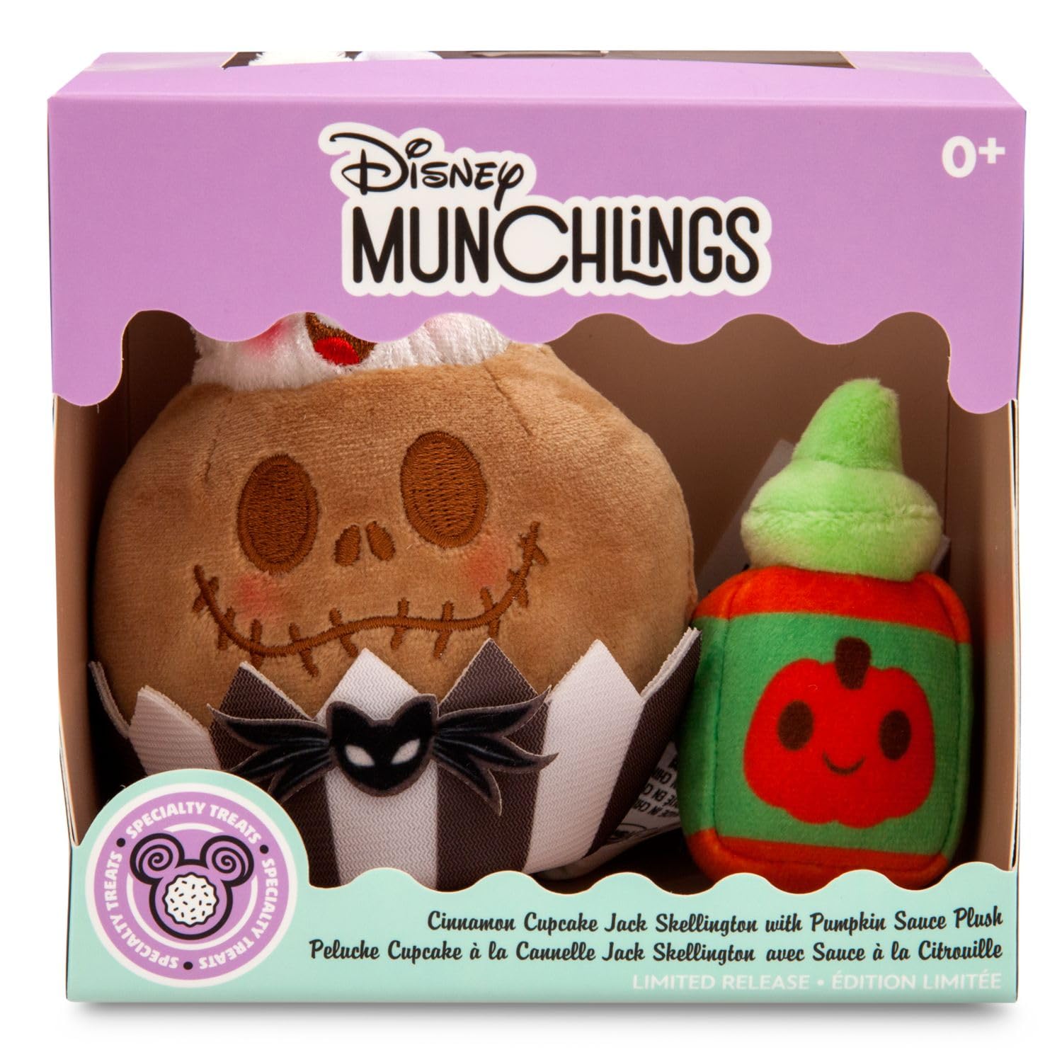 Disney Store Official Jack Skellington Munchling Plush β Nightmare Before Christmas Delight β Cinnamon Cupcake Flavor β Specialty Treats Edition β Petite & Cute Micro 4 inch Collectible