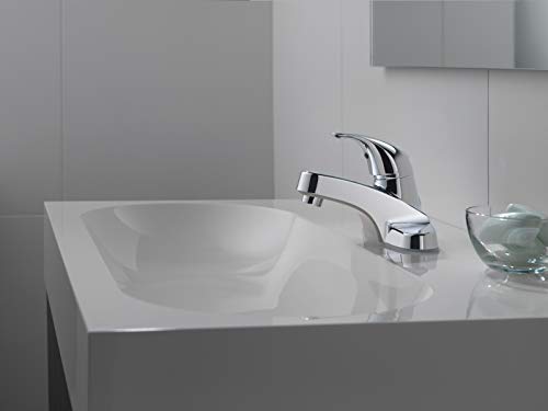 Peerless Core Centerset Bathroom Faucet, Chrome Bathroom Sink Faucet, Single Handle Bathroom Faucet, Metal Drain Assembly, Chrome P131LF