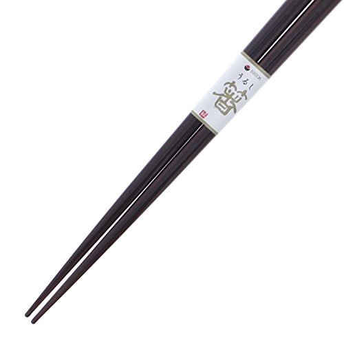 Ishida Chopsticks Made in Japan Aclear Lacquer Cut Perforated Pine Needles Wooden (Natural Wood) Red 8.5 inches (21.5 cm)
