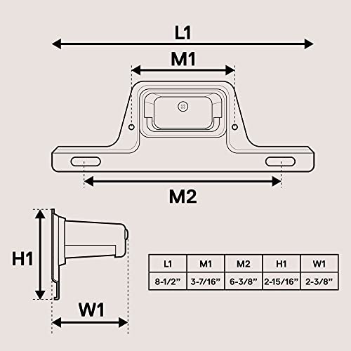 TRUE MODS LED License Plate Light for Trailer [Bracket Mount] [DOT FMVSS 108] [SAE L] [Black-Finish] [Waterproof] [12V DC] License Tag Lights for UTV ATV Trailer Truck RV Boat