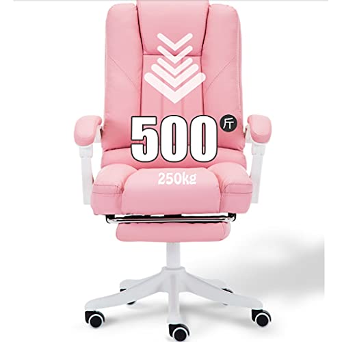Ergonomic Executive Office Chair Artificial Leather High-Back Desk Chair with Lumbar Support Armrest Swivel Task Chair Desk Chairs (Color : Off-White)