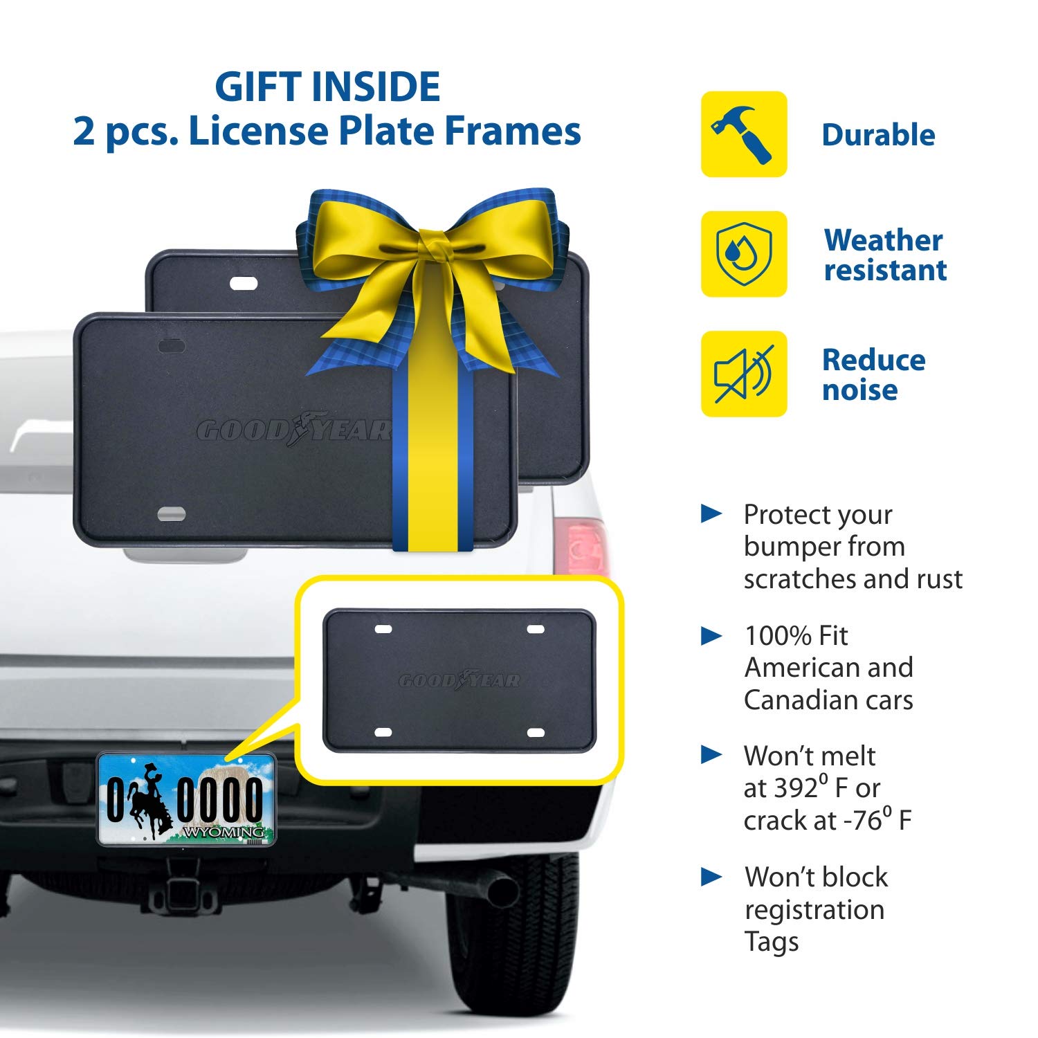 Goodyear Shatterproof Window Deflectors for Trucks Ford F150 2009-2014 SuperCrew, Tape-on Rain Guards, Window Visors, Vent Deflector, Vent Visor, Truck Accessories, 4 pcs- GY003110