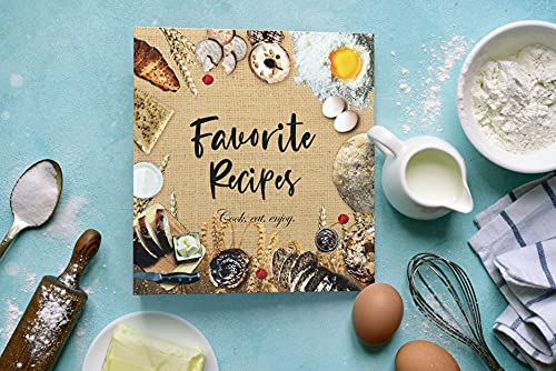 Recipe Binder with Sheets, 3 Ring Full Page Organizer Kit 8.5x11 in. Book Binder with 25 Sheets & 16 Dividers & 32 Labels & 50 Plastic Sleeves. DIY Family Cookbook for Recipes (Bakery)