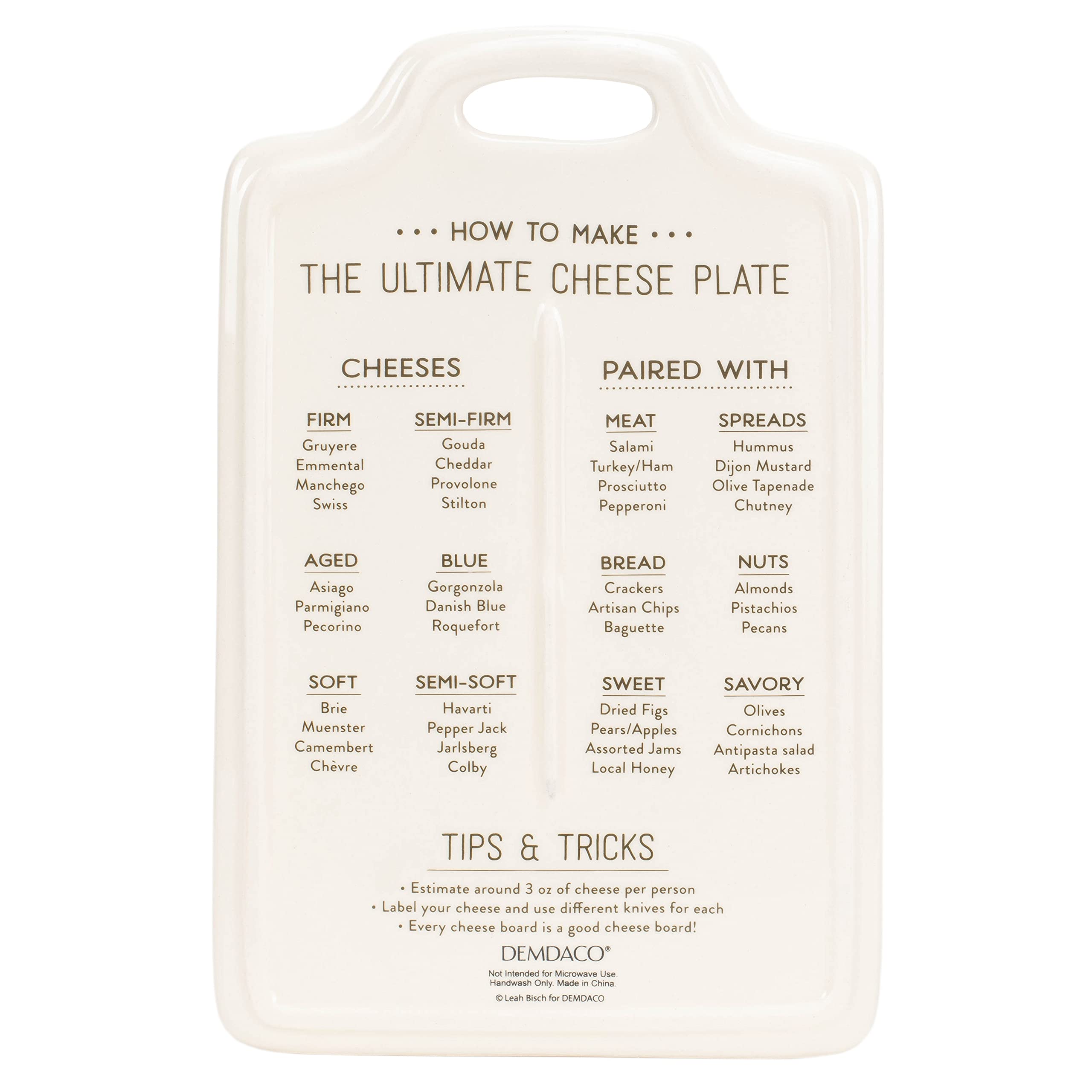 Meadow Flowers Orange and Cream 10 x 6.5 Ceramic Stoneware Cheese Cutting Board