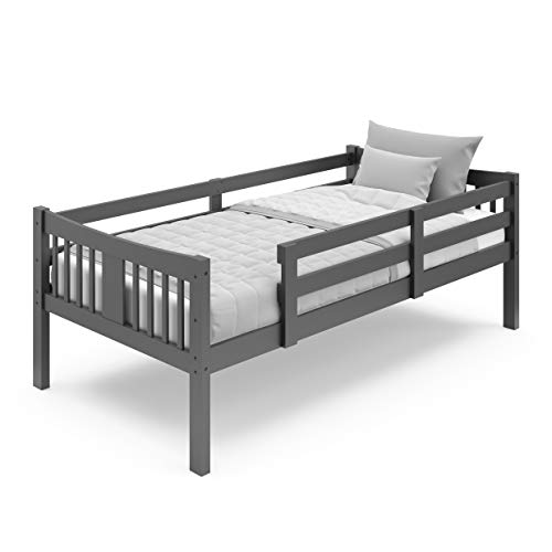 Storkcraft Caribou Twin-over-Twin Bunk Bed (Gray) β GREENGUARD Gold Certified, Converts to 2 individual twin beds