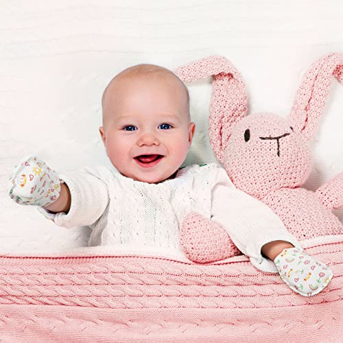 Geyoga Newborn Baby Mittens No Scratch Mittens Soft Elastic Infant Baby Gloves Mittens for 0-6 Months Baby(Lovely Style, 40 Pairs)