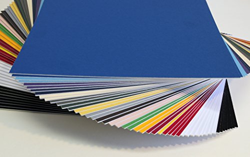 topseller100, Pack of 50 Sheets 8x10 Uncut matboard/mat Boards (Mix)