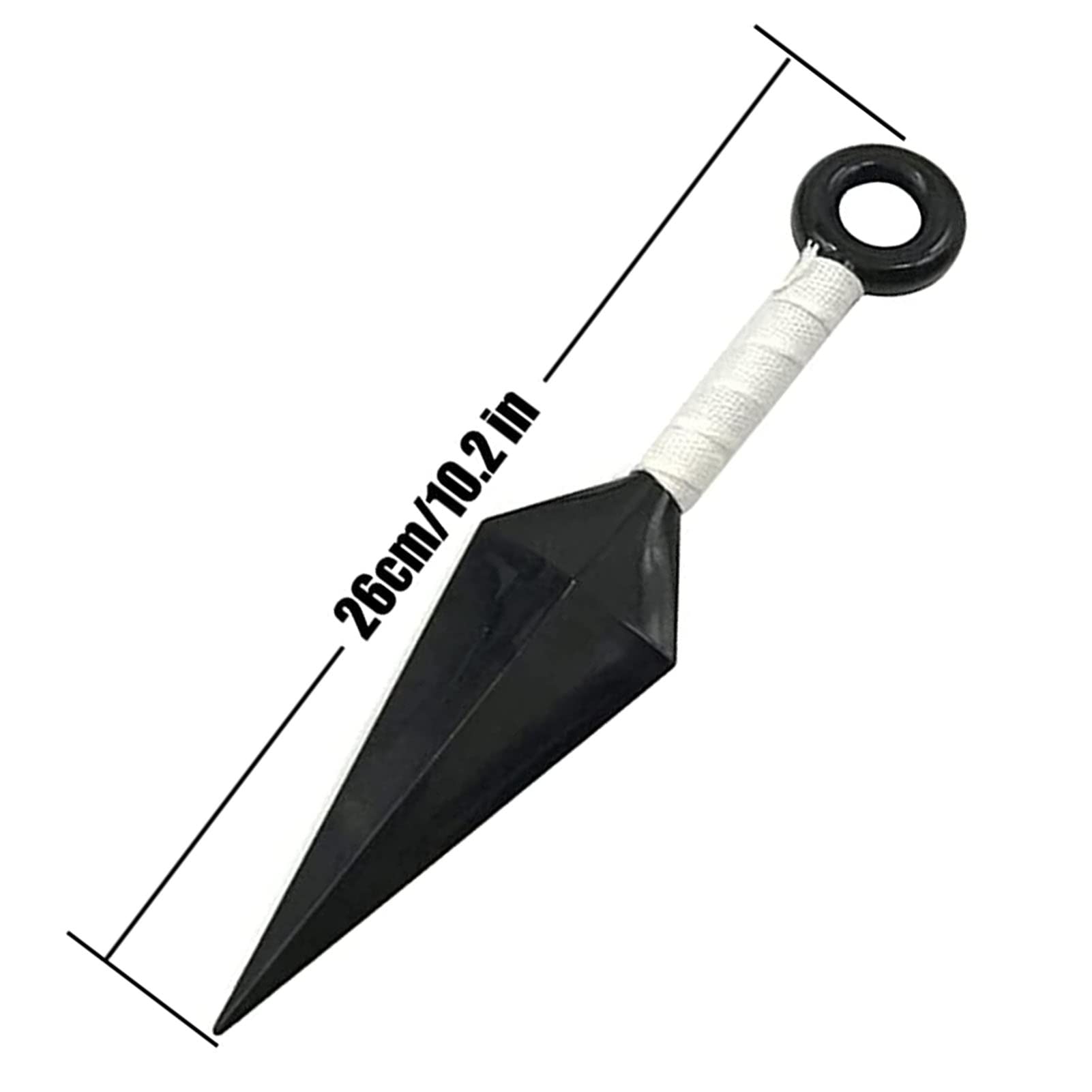 Japan Anime 10.2 inch Ninja Props Big Kunai Knife White