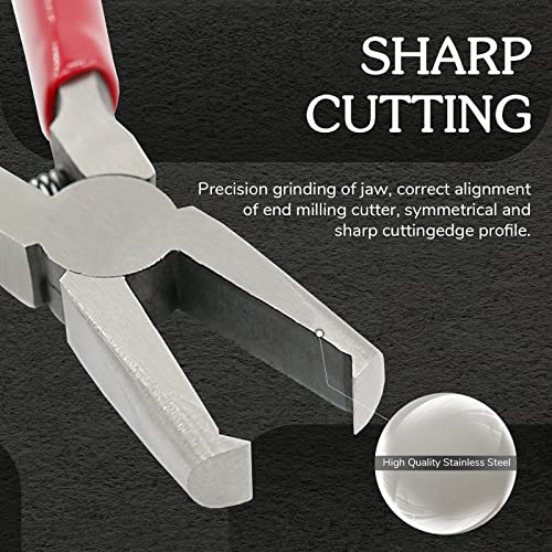 HUATOOL Guitar String Cutter Fret Wire Nipper Puller Removal Cutting Plier, Hardened Stainless Steel Jaw Flat Head, Luthier Repair and Make Special Tool DIY Guitar Bass Professional Accessories, 1Pc