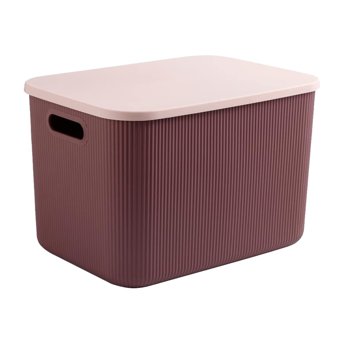 PRETYZOOM Plastic Storage Baskets With Lid, 1pc Plastic Storage Box, Stackable Baskets, Toy Clothes Storage Organizer with Handle for Shelf Cabinet (6.5*18.7*16.2cm)