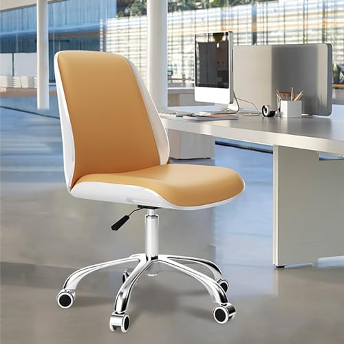 Ergonomic Office Chair, Office Chairs Piano Paint Modern Leather Executive Office Chair Comfortable Office Computer Swivel Chair (Color : B)