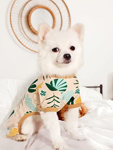 Topkins Dog Pajamas, Breathable Dog Pjs 4 Legs Dog Shirts, Soft Puppy Pajamas for Small Medium Sized Dogs (2 Pieces)