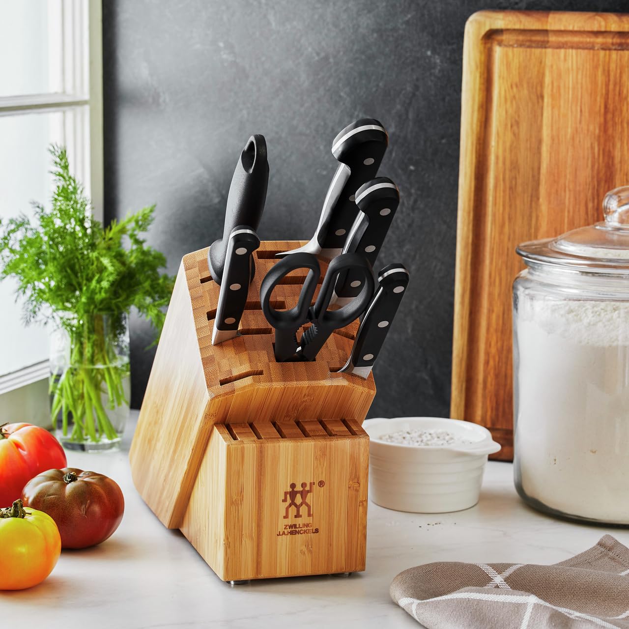 ZWILLING 16-slot Pro Knife Block-Bamboo, Natural Color