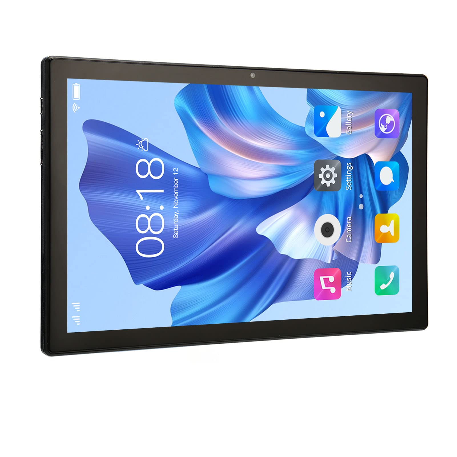 FECAMOS Smart Tablet, 1920x1200 Resolution Dual Speakers 12GB RAM 256GB ROM 10000mAh Octa Core CPU 10in Smart Tablet for Entertainment (Black)