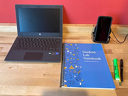 Student Lab Notebook (50 duplicate page sets): perforated carbonless sheets with smooth coil spiral binding