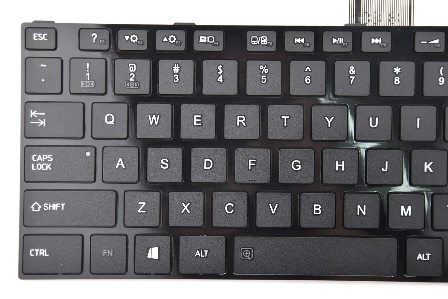 E-ZeeGaa Replacement Keyboard with Frame for Toshiba Satellite L850 L850D L855 L855D L875D C850 C855 C855D Series Black US Layout