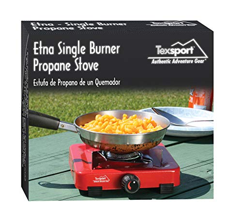 Texsport Compact Single Burner Propane Stove for Outdoor Camping Backpacking Hiking , Green