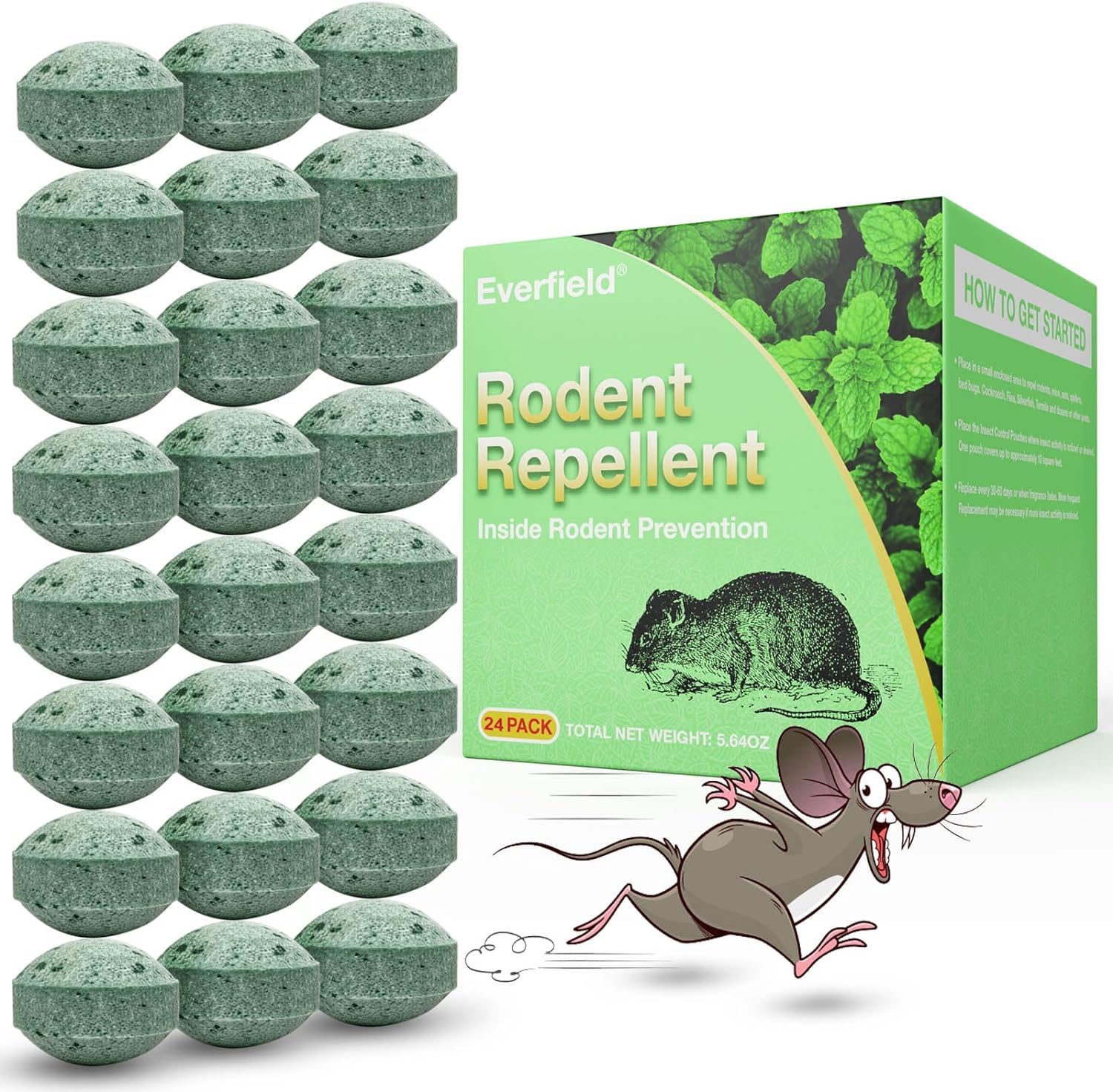 Mouse Rodent Repellent, 24Pcs