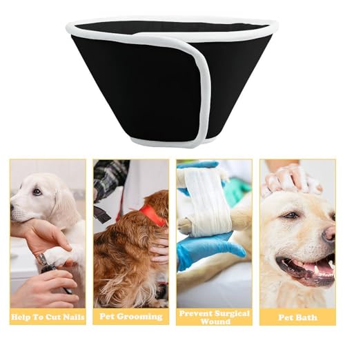 Life is Golden (Golden Retriever) Comfortable Dog Cone Cat Collar Adjustable Prevent from Licking Wounds XL