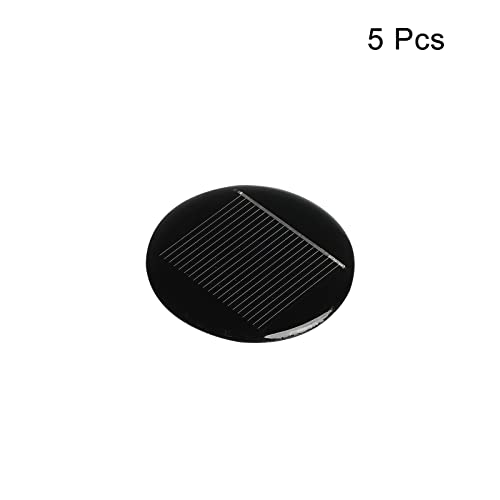 MECCANIXITY Mini Solar Panel Cell 0.5V 270mA 0.135W 45mm for DIY Electric Power Project Pack of 5