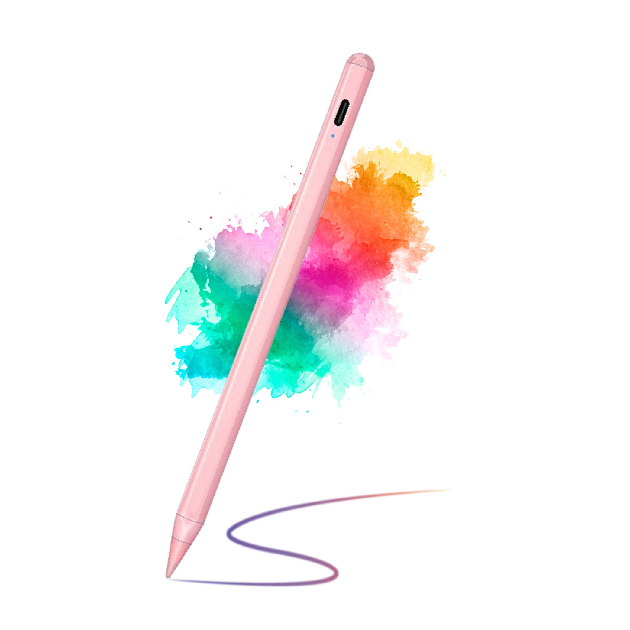 Stylus Pen for iPad, Active Pencil Compatible with ipad Pro 11/12.9 Inch 2018-2022, iPad 6/7/8/9th,iPad Mini 5/6th, iPad Air 4th/3rd, Palm Rejection, Tilt Sensitivity, Magnetic, Lapiz para,Pink