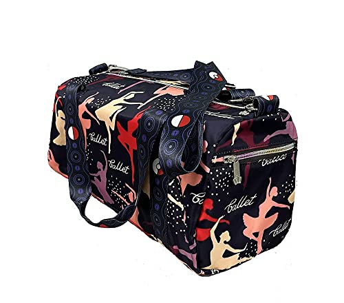 Girl's Ballet Dance Sports Gym Duffel Bag Small Weekender Ovenight Travel Carry On Tote