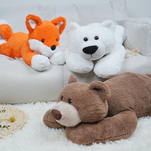 ERXKVS Bear Hand Puppet Stuffed Animals, 19.6" Large Stuffed Bear Hand Puppet,Cute Comfort Item Gift for Both Kids and Adults