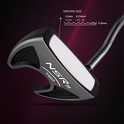 Golf Putter Right Handed for Men and Women with TPU Strike Face and Golf Headcover (Black)