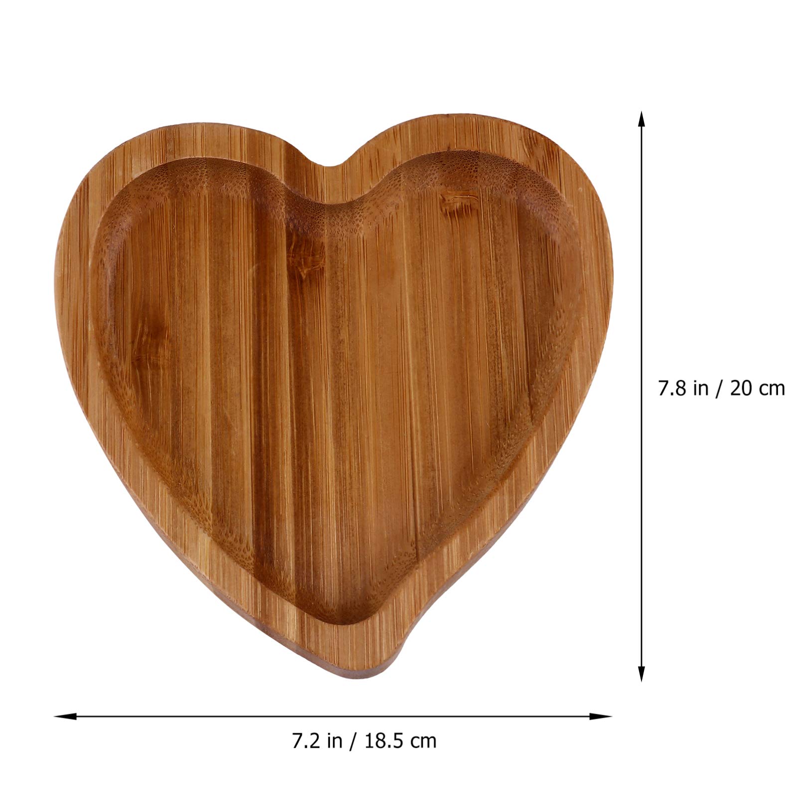 Heart Shaped Wooden Jewelry Tray Plate Rustic Farmhouse Cookie Serving Tray Valentines Home Table Wooden Cheese Plate Decoration Appetizer Plates