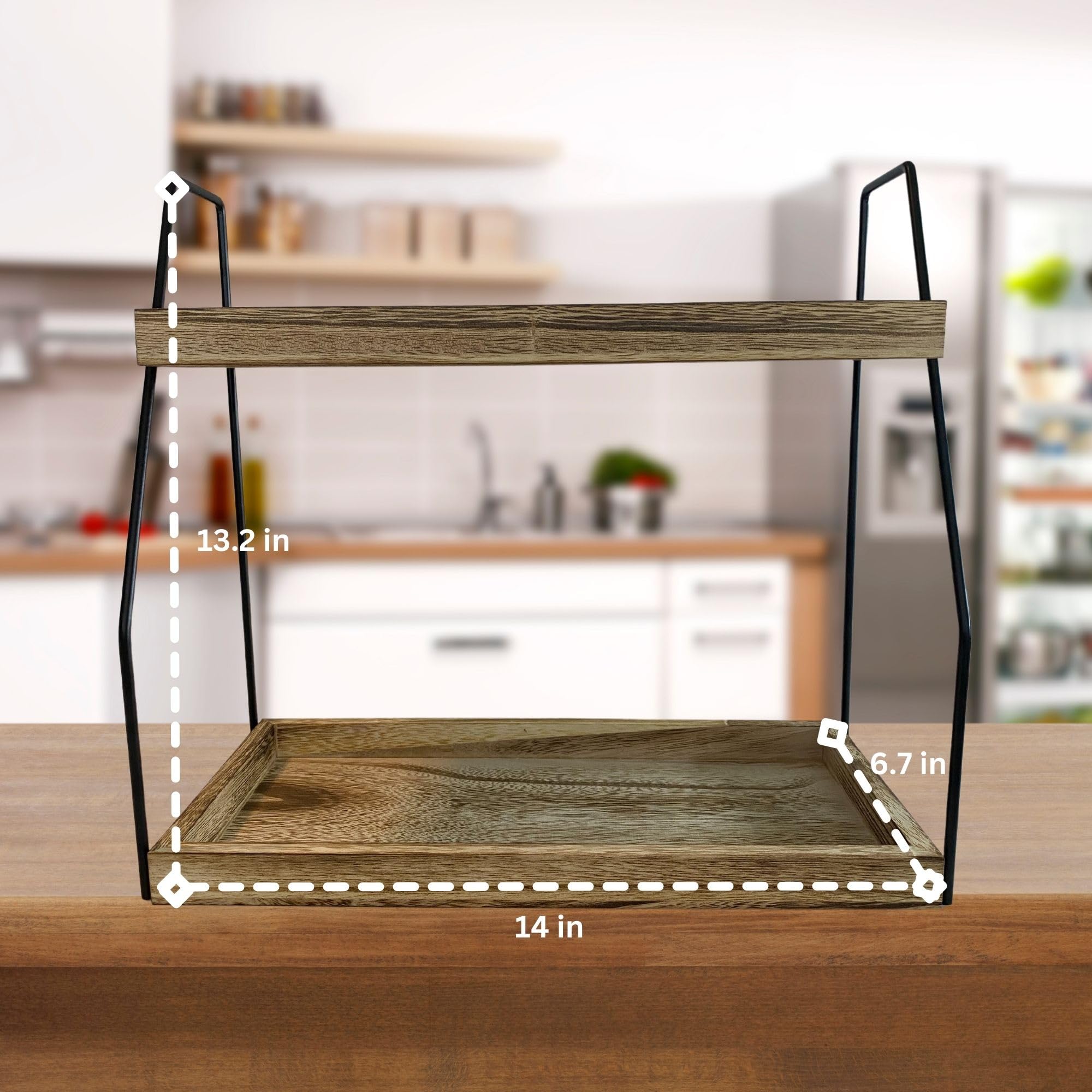 HahaHome Coffee Organizer for Countertop - Ideal for Coffee Bar & Station - Essential Coffee Accessories & Organizer for Countertop Use