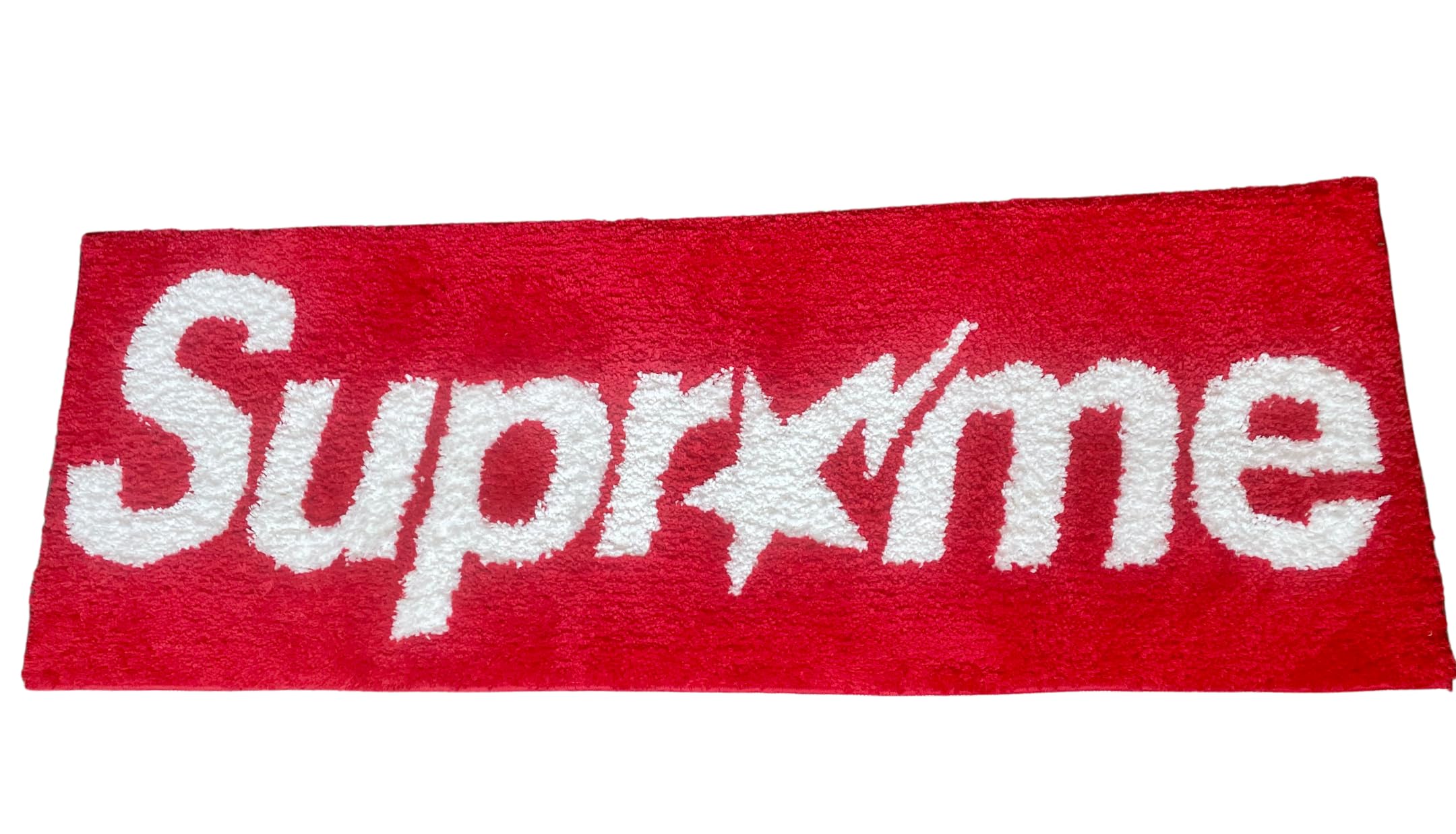 Luxape Supremed Rug - Hypebeast Room Decor - Handmade & Premium- 43 * 16in (110cm) - Suprme Rug - Designer Rugs - Aesthetic Room Decor Rug