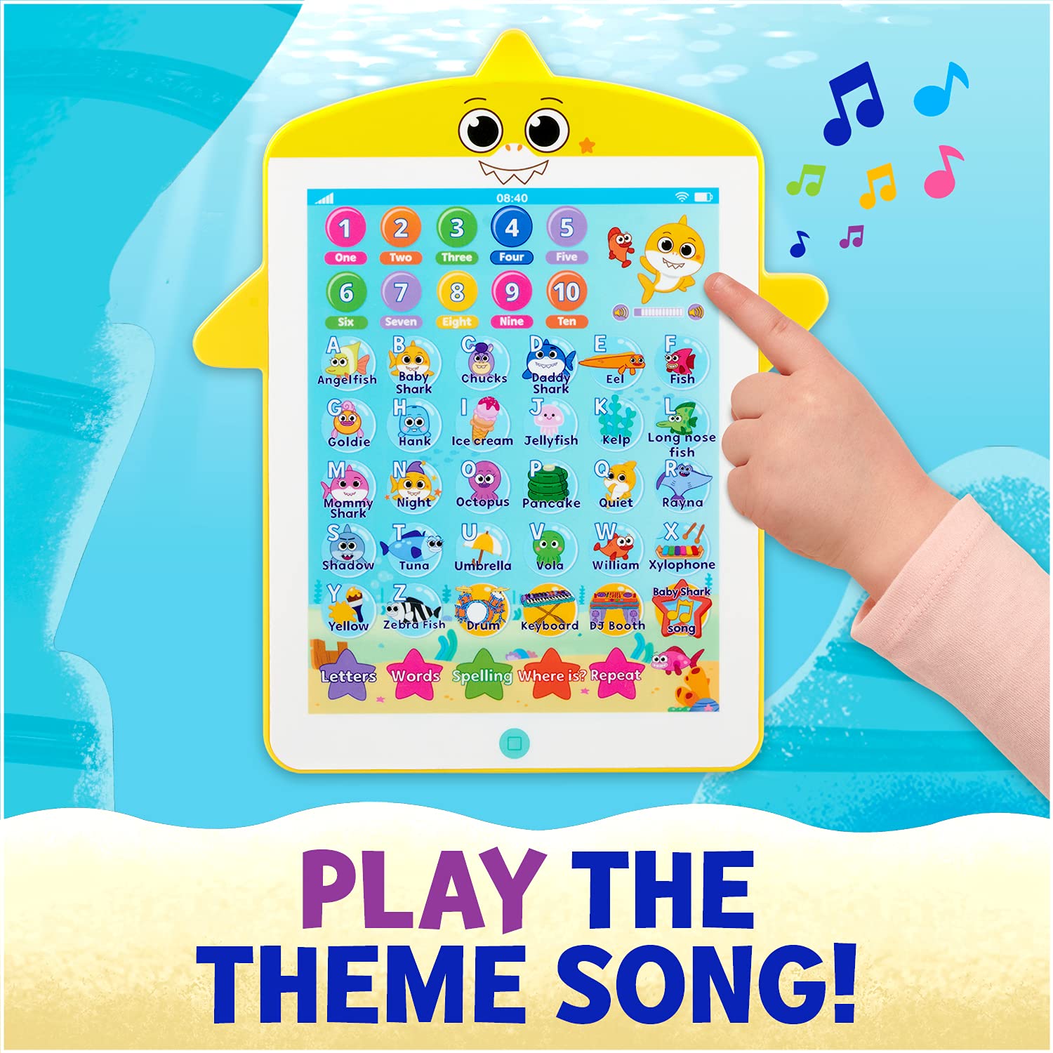WowWee Baby Shark's Big Show! Kids Tablet β Interactive Educational Toys β Toddler Tablet Makes Learning Fun (Full Size), multicolor