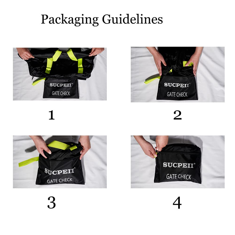 Sucpeii Car Seat Travel Bag ,Durable Backpack for Air Travel Gate Check Bag Foldable Air Travel Cover for Infant Carriers,Car Seats,Baby Stroller,Fluorescent