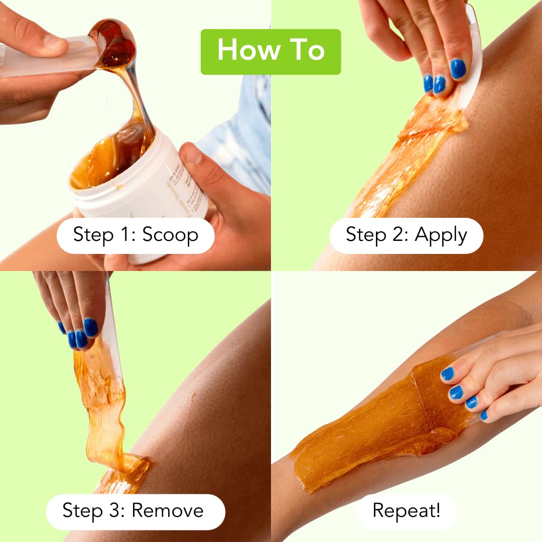 Sugar Me Smooth Face & Eyebrow Sugar Wax Kit β Gentle On Skin And Less Painful Hair Removal In A Simple System, No Strips, No Heat, Water Soluble All-Natural Solution For All Skin & Hair Types