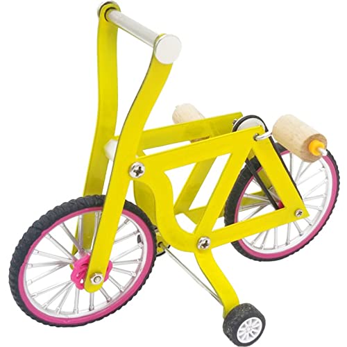 YANQIN Bird Intelligence Training Toy,Parrot Puzzle Bicycle Toy for Small Medium Bird,Parrot Educational Table Top Trick Prop Toy,Bird Foot Talon Toy for Lovebird Conures Parakeet (Large)