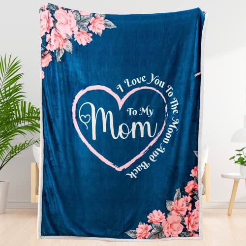 PeraBella Mothers Day Mom Gifts,Mom Birthday Gifts from Daughter and Son | Mom Blanket | Gifts for Mom | Mom Gifts Unique, Best Gifts for Elderly Mom, for Mothers Gifts,Sherpa Throw Blanket 65"x50"