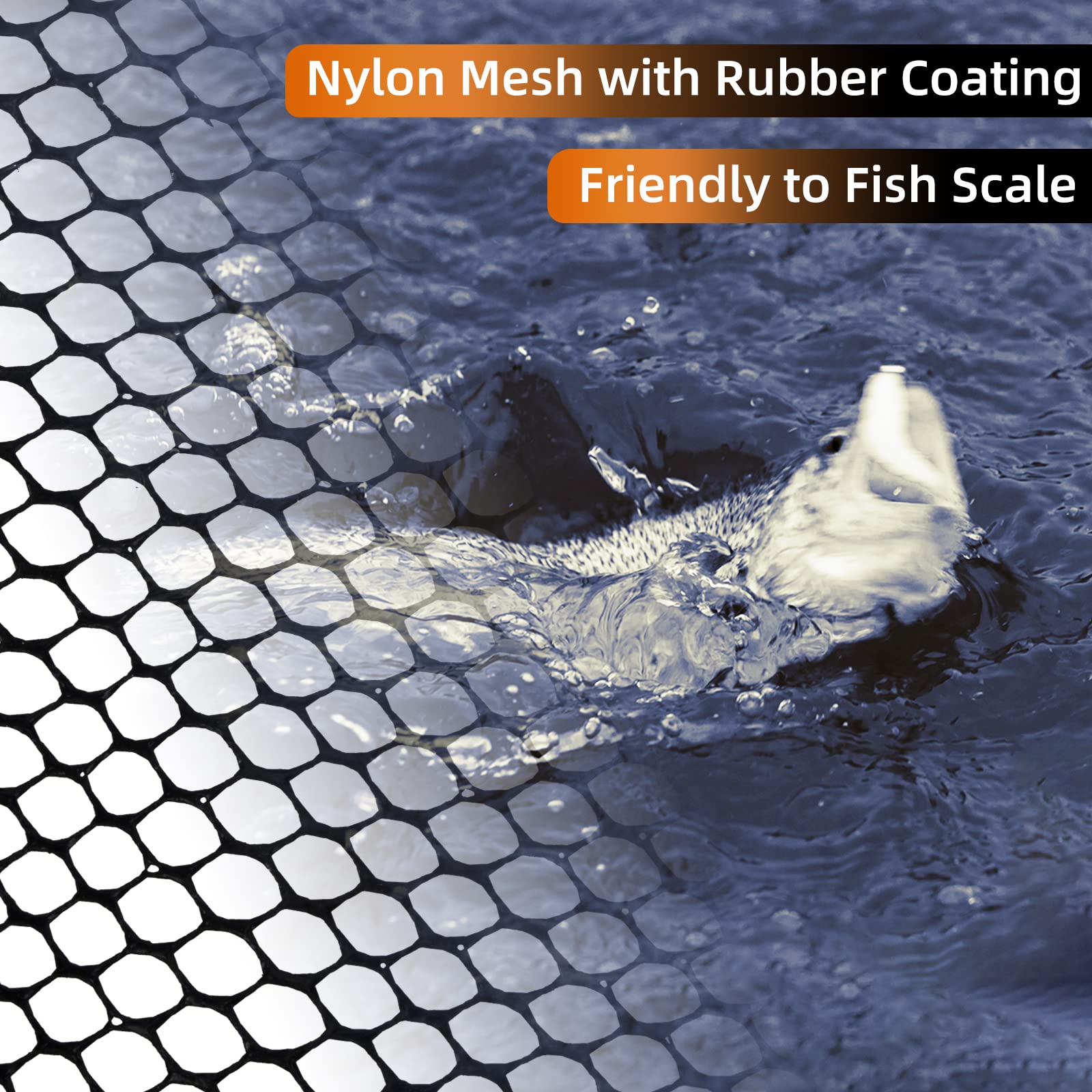 FunVZU Fish Net for Fishing - Collapsible Foldable Fishing Nets Telescopic Pole Handle Fish Landing Net Small Fishing Nets for Kids Folding Fish Net Minnow Fish Nets