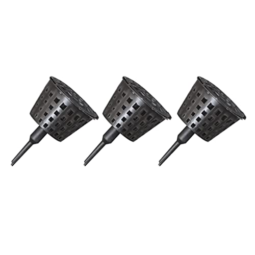 Happyyami 100Pcs Fertilizer Baskets Plastic Portable- Fertilizer Orchid Basket Fertilizer Mesh Basket with Lid Bonsai Fertilizer Box