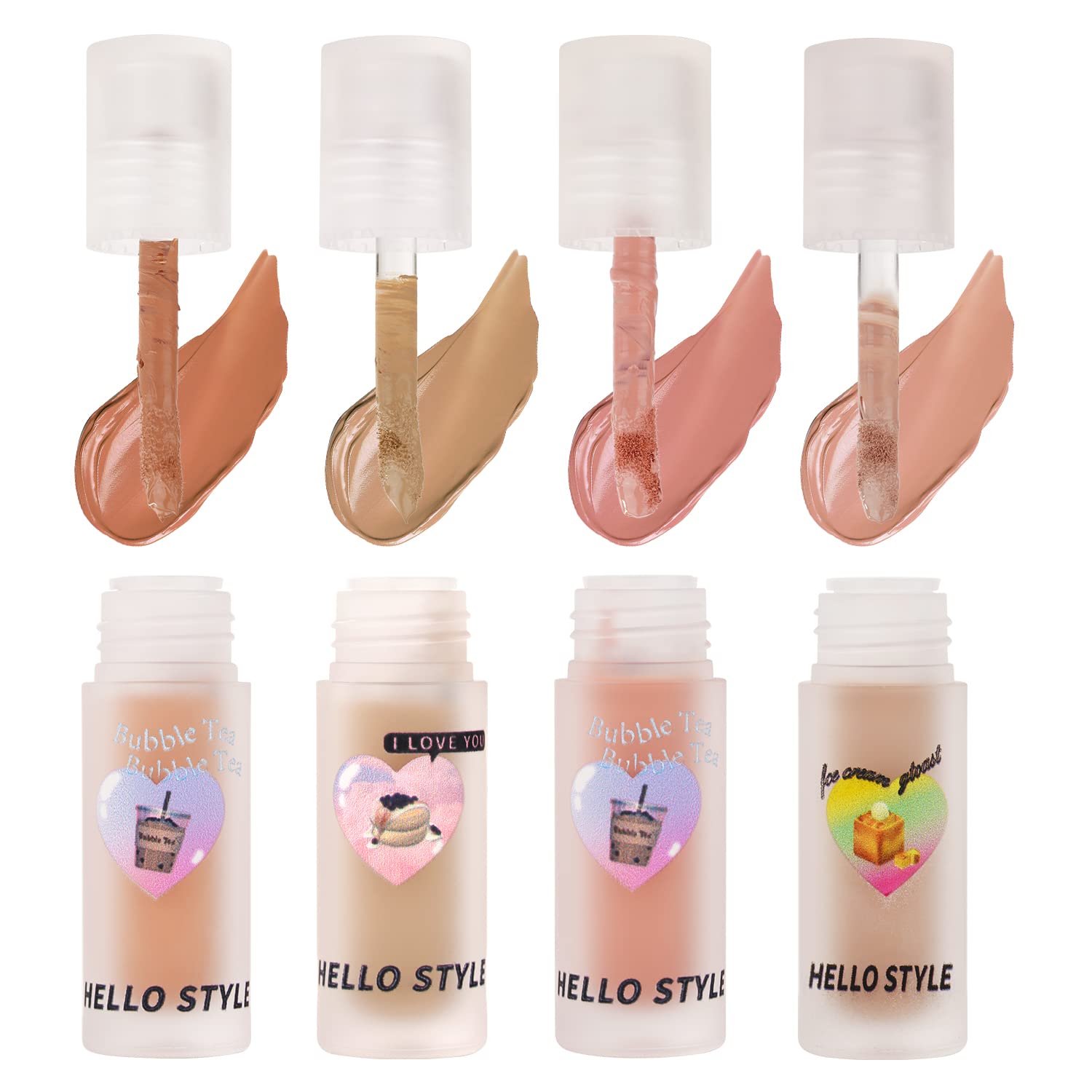 Liquid Eyeshadow Matte Natural Naked, Korean Cream Liquid Neutral Eye Shadow Matte,Waterproof Smudgeproof High Pigmented Matte Long Lasting Liquid Eyeshadow Sets, No Shimmer Easy to Apply Eye Makeup