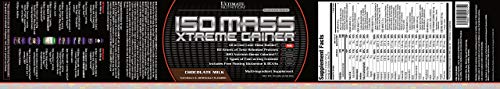 Ultimate Nutrition ISO Mass Xtreme Gainer, Weight Gainer Protein Powder with Creatine, 60 Grams of Protein, Whey Isolate Protein Powder for Lean Muscle Gain, 10 LBS with 30 Servings, Chocolate