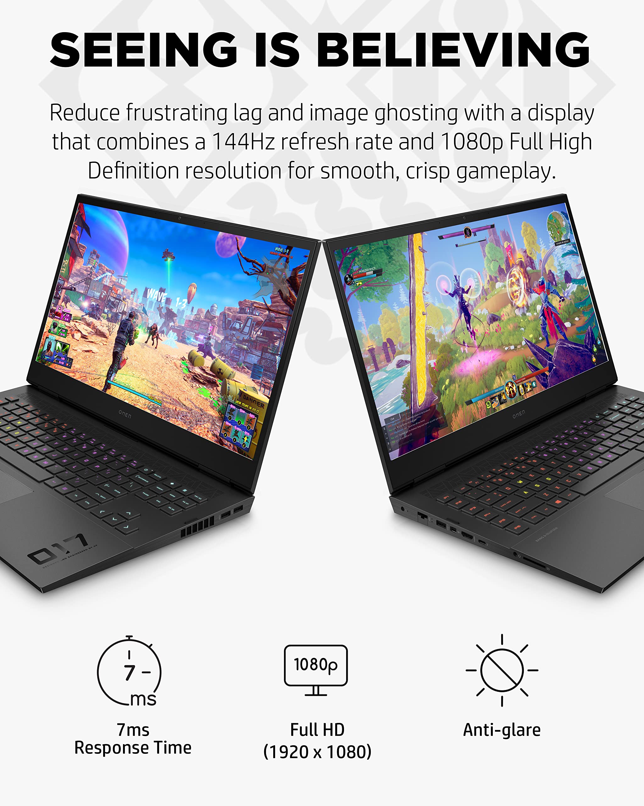 HP OMEN 17-inch Laptop, Intel Core i7-12700H, NVIDIA GeForce RTX 3060, 32 GB RAM, 2TB SSD, Windows 11 Home (17-ck1010nr, Shadow Black Aluminum)