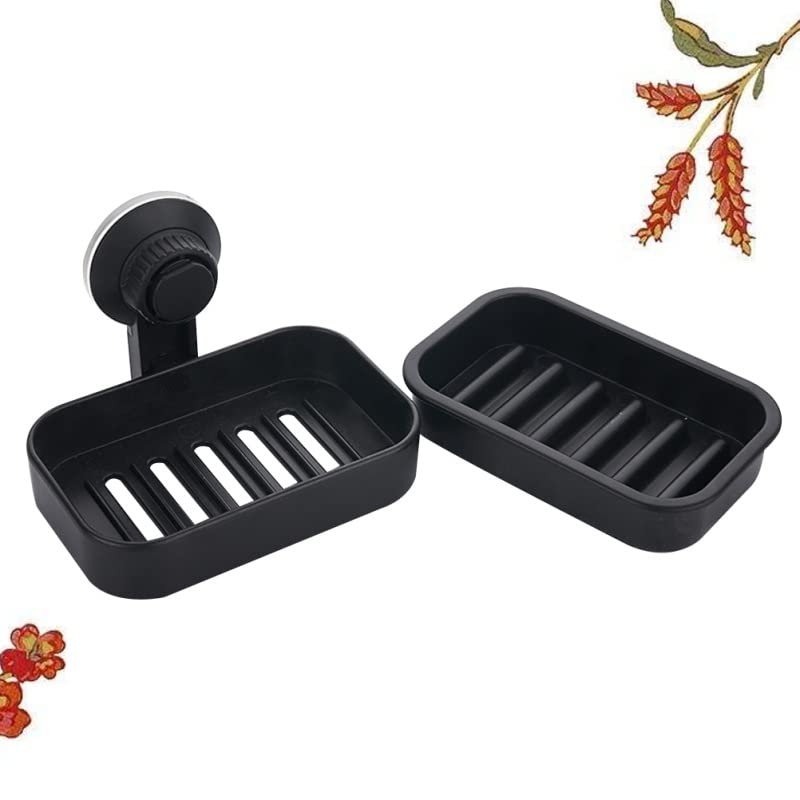 HALOU Soap Tray Dish Saver Draing Holder Sponge Drainage Bar Wallstore Dispensers Cup Suction Sink Drainer Rack (Color : D, Size : 14 x 10 x 8.5cm)