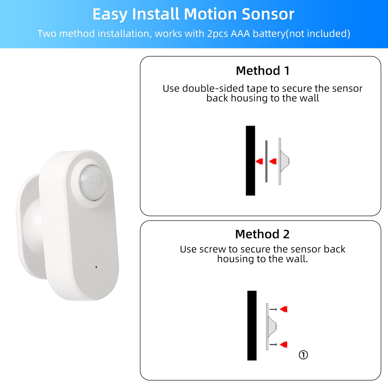 Motion Sensor Light Bulbs, 10W (120W Equivalent) 1200lm Motion Activated Dusk to Dawn Security LED Bulb, 3000K Warm White, A19/E26, Auto On/Off Indoor Outdoor Lighting, for Garage Basement Hallway