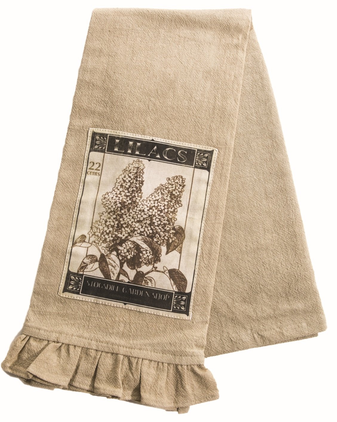 Heritage Lace Natural Vintage Garden 18"x26" Tea Towel